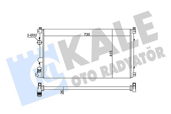 Radiateur moteur KALE 206600 au meilleur prix - Oscaro