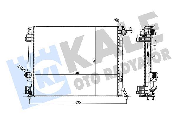 Radiateur moteur KALE 333900 au meilleur prix - Oscaro