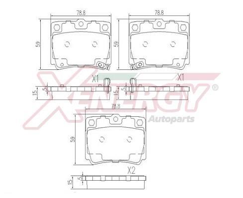 Jeu de 4 plaquettes de frein XENERGY X41040 au meilleur prix - Oscaro