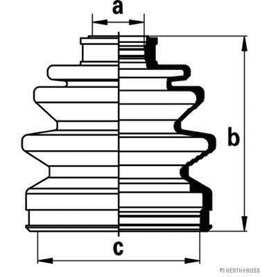 Soufflet de cardan HERTH+BUSS JAKOPARTS J2865008 au meilleur prix - Oscaro