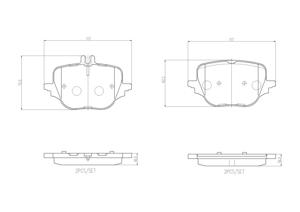 Jeu de 4 plaquettes de frein BREMBO P 50 169 au meilleur prix - Oscaro