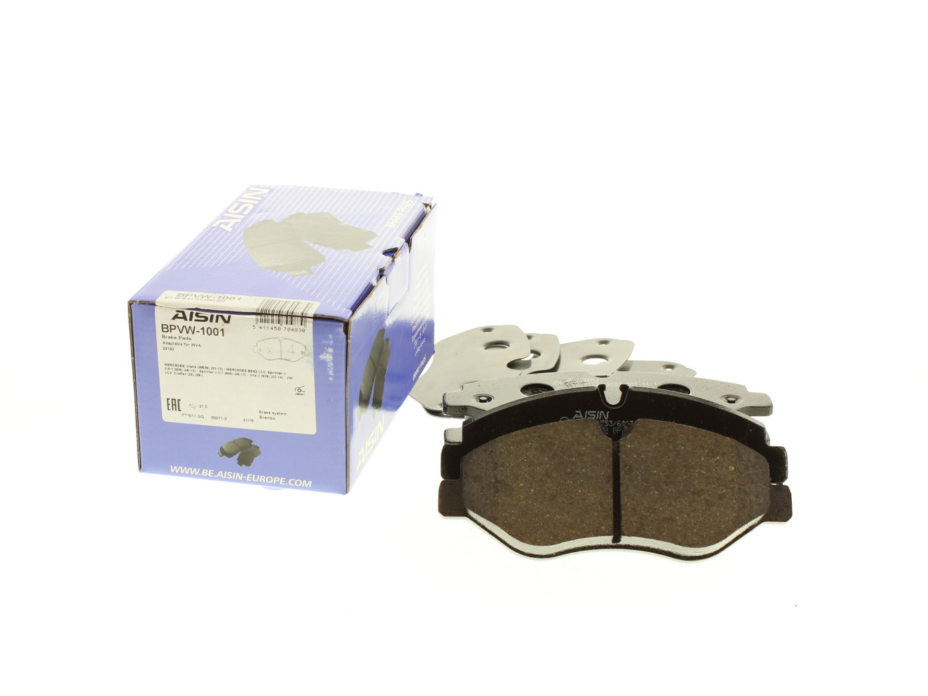 Jeu de 4 plaquettes de frein AISIN BPVW-1001 au meilleur prix - Oscaro