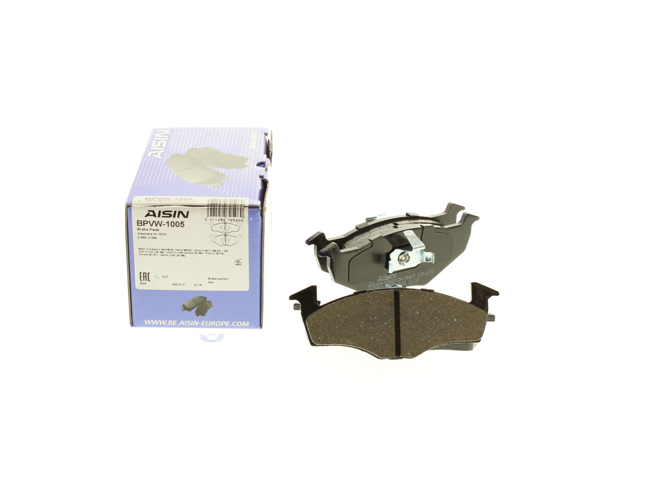 Jeu de 4 plaquettes de frein AISIN BPVW-1005 au meilleur prix - Oscaro