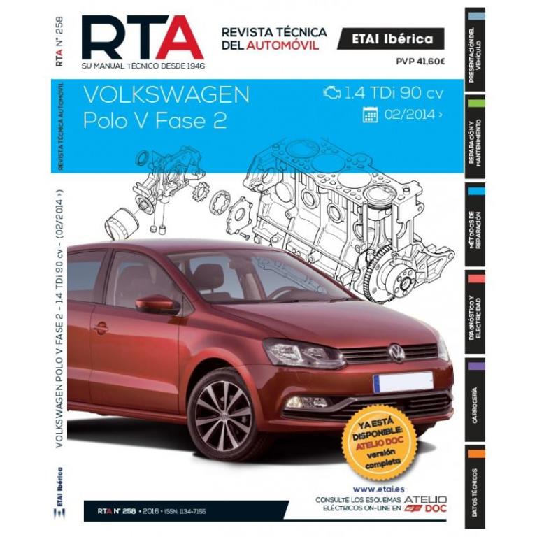 Revue technique auto ETAI Documentación técnica RTA 258 VOLKSWAGEN POLO ...