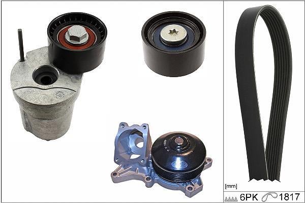 Pompe à eau+Jeu de courroie trapézoïdale à nervures Schaeffler INA 529 0370 30 au meilleur prix ...