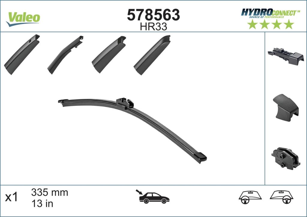 Limpiaparabrisas VALEO HR33 - ref. 578563 al mejor precio - Oscaro