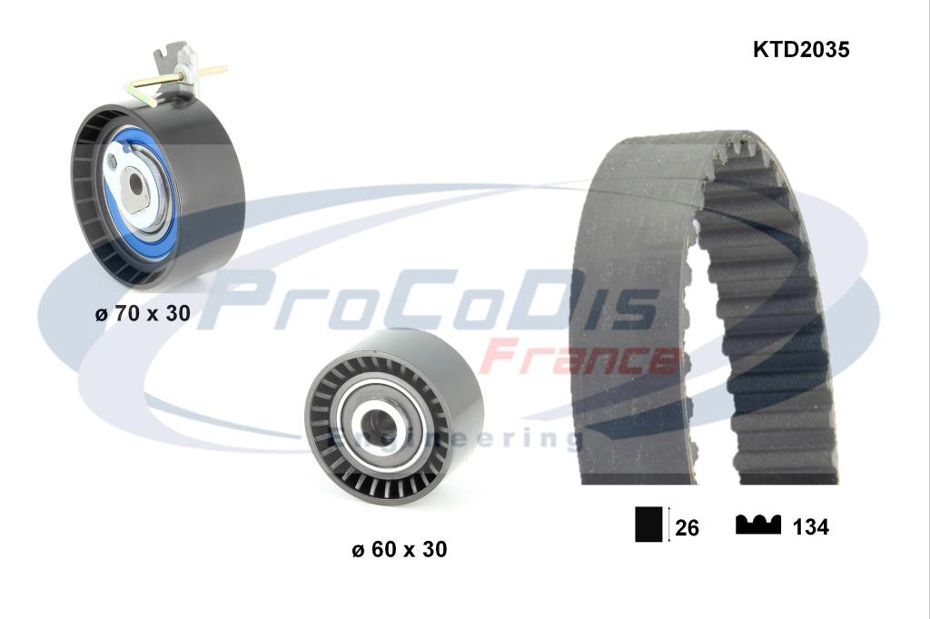 Kit de distribution PROCODIS FRANCE KTD2035 au meilleur prix - Oscaro