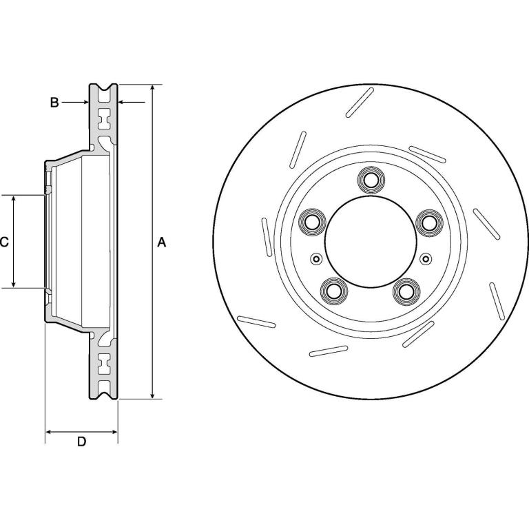 Disco de frenos delantero izquierdo DELPHI BG9164C al mejor precio - Oscaro